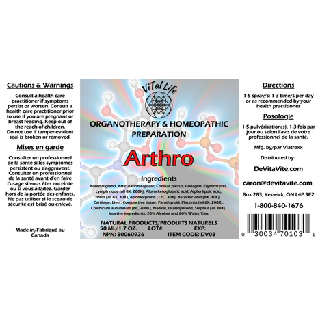 Arthro - Vital Life - Unytii Suppléments – Unytii - Suppléments et ...