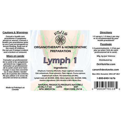 Lymph 1 - Vital Life - Unytii Suppléments – Unytii - Suppléments et ...
