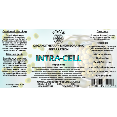 Intra-Cell - Vital Life - Unytii Suppléments – Unytii - Suppléments et ...