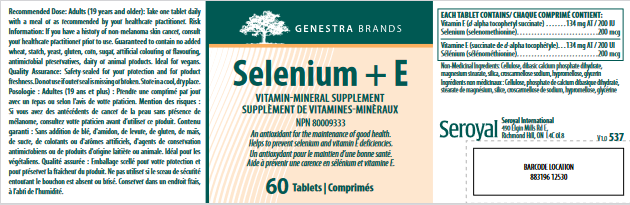Selenium + E - Genestra Brands - Unytii - Supplements & Natural ...