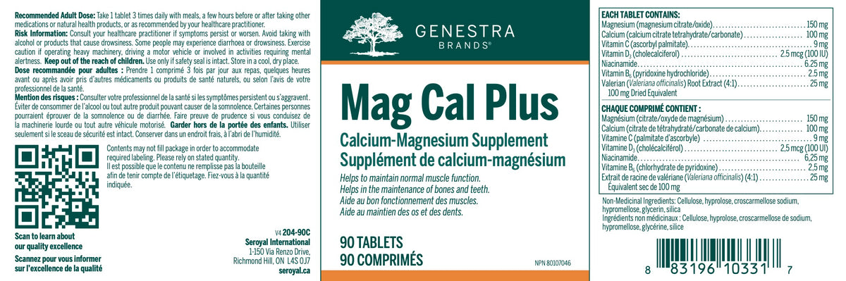 Mag Cal Plus - Genestra Brands - Energie PLP - Supplements & Natural ...
