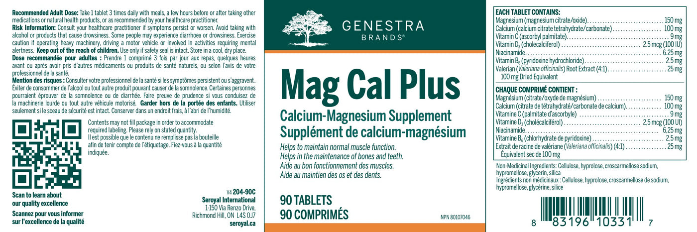 Mag Cal Plus - Genestra Brands - Energie PLP - Supplements & Natural ...